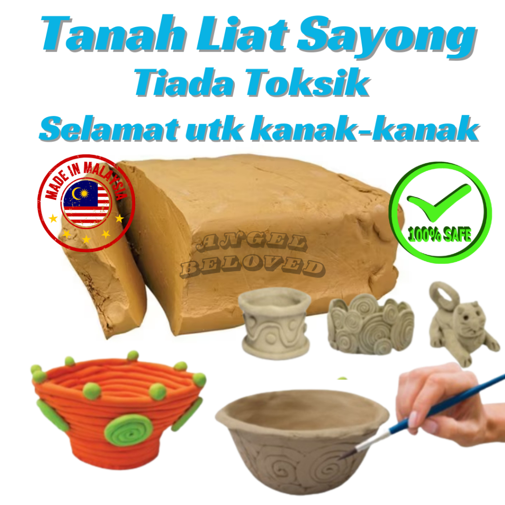 Tanah Liat Sayong Non Toxic Pottery Clay (Ceramic Art& Craft) untuk ...