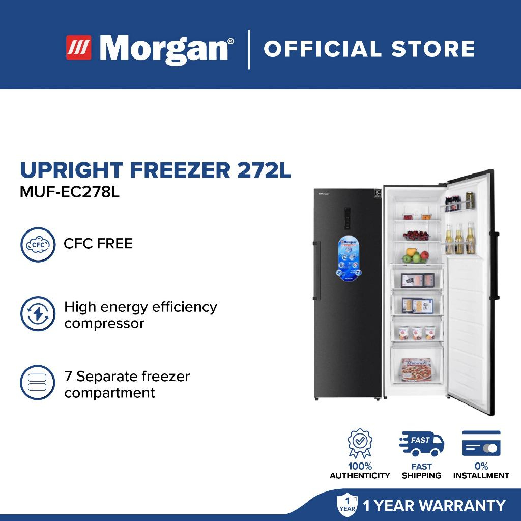 Morgan MUF-EC278L Upright Freezer/Refrigerator/Peti Sejuk (272L) - 7 ...