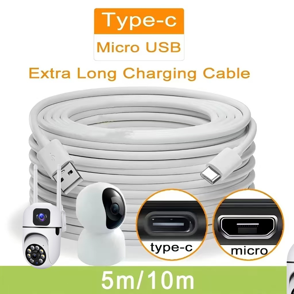 5M 10M】Extension Cable Long Type C /Micro to USB Cable Power Supply Extension Cable For Wireless ...