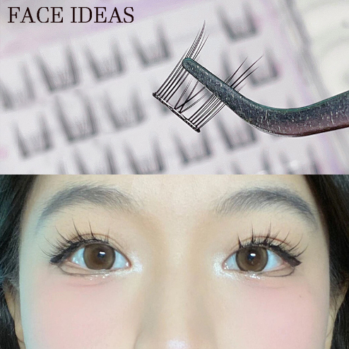 Portable small false eyelashes segmented single cluster natural ...