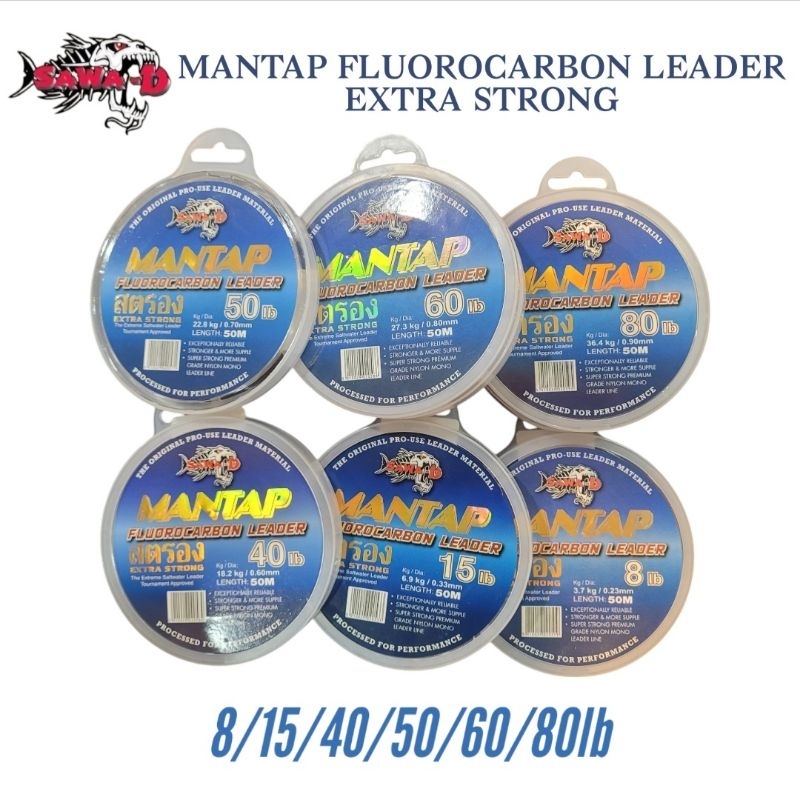 MANTAP FLUOROCARBON LEADER 50M EXTRA STRONG SAWA-D | Shopee Malaysia