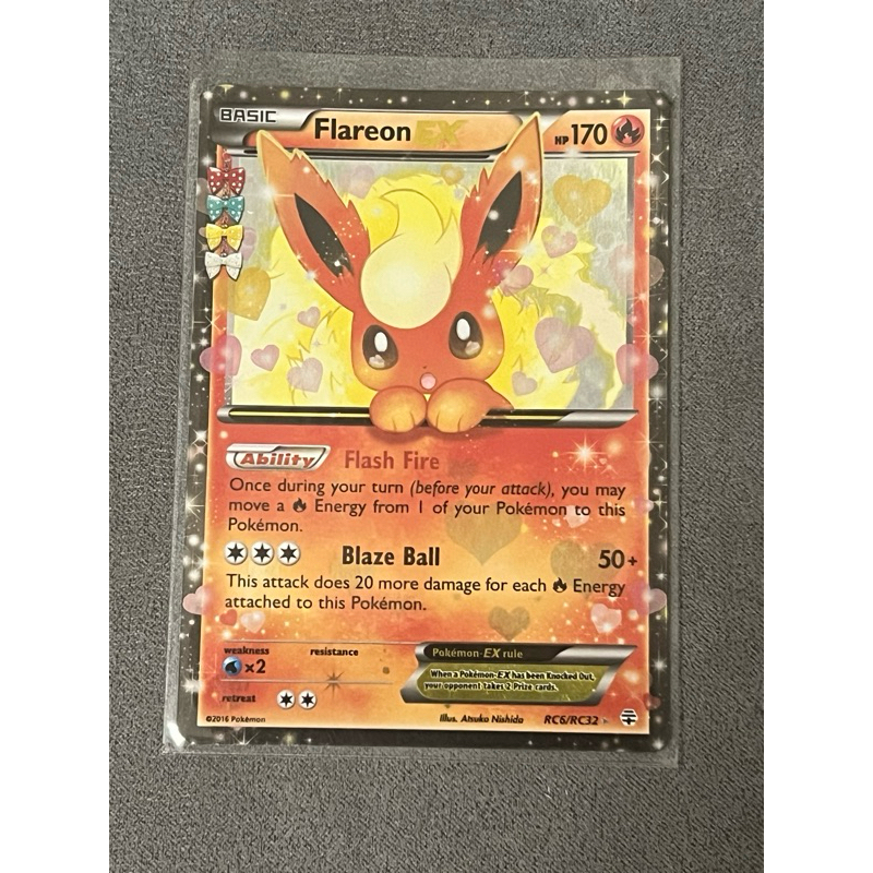 Pokemon TCG Generations Singles - Flareon EX - RC6/RC32 - Ultra Rare ...