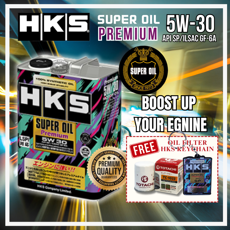 HKS [ Made in Japan ] SUPER OIL PREMIUM 5W30 (API SP/ILSAC GF-6A)Fully ...