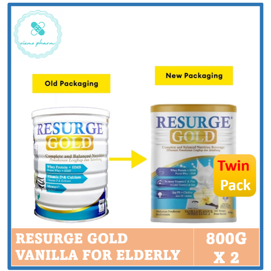 [NEW PACKAGING] RESURGE GOLD MILK POWDER (800G X 2) LACTOSE-FREE ...