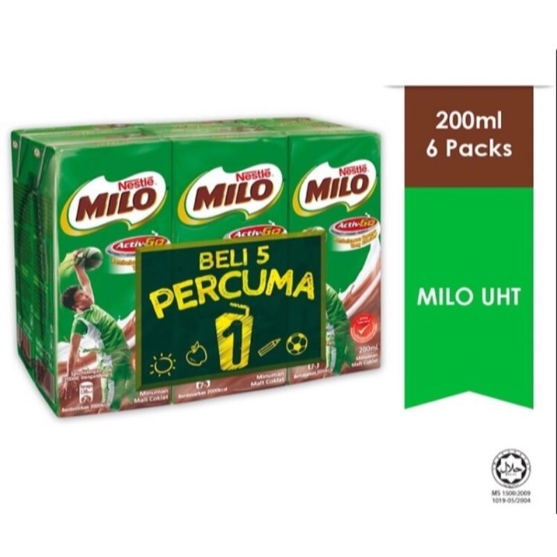 NESTLE MILO Activ-Go UHT 200 ML x 6 Pek (Exp: 31/08/2025) | Shopee Malaysia