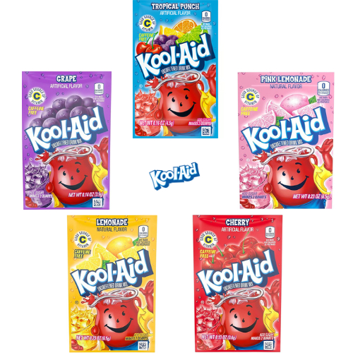 Kool-Aid Unsweetened Fruit Variety Zero Calories Drink Mix 5 Flavors ...