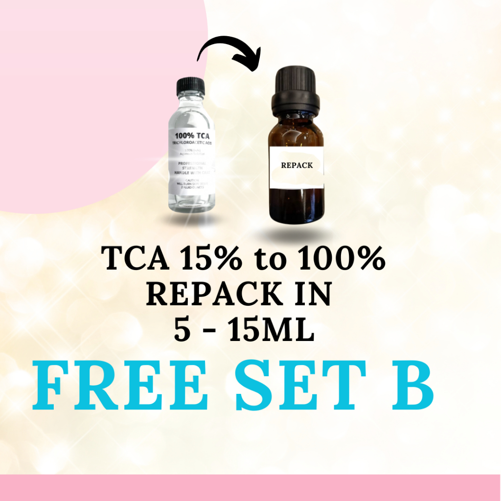 TCA Peel treatment Repack 15% to 100% in 5ml to 15ml Free Set B | Shopee Malaysia