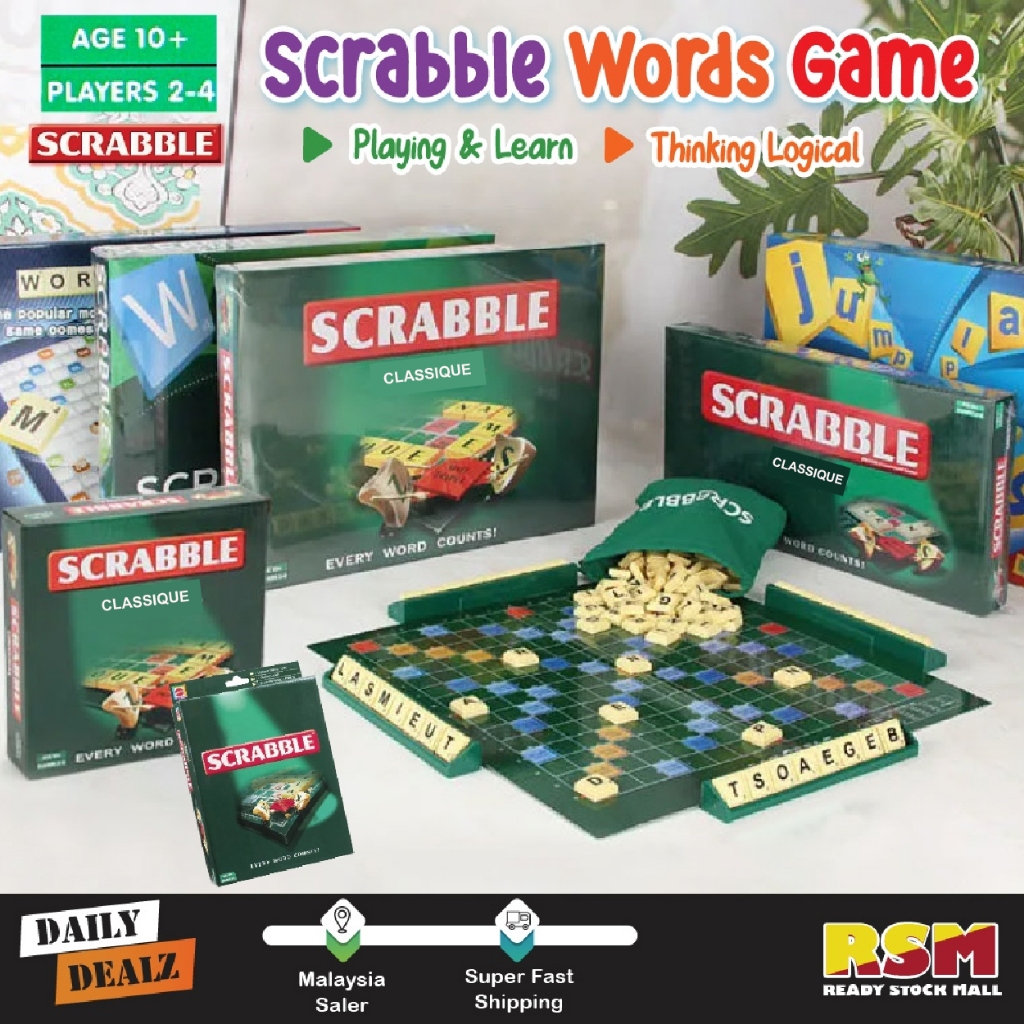 CLASSIQUE Scrabble Cross Words Games Word Forming Board Game ...