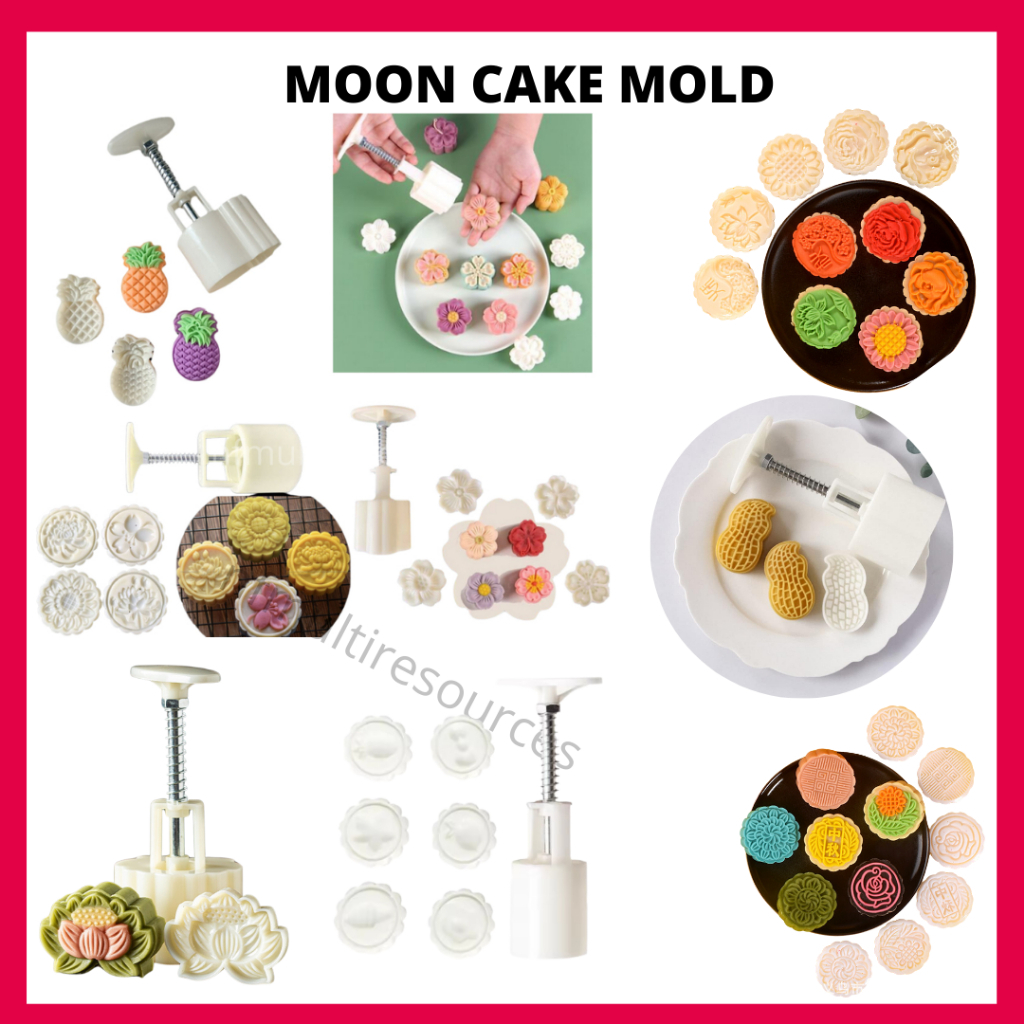 Mooncake molds Sakura Pineapple Sunflower, hand-pressed household bean ...