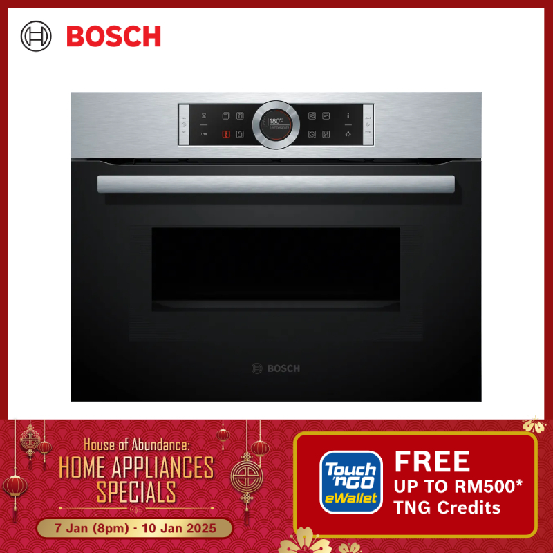 Bosch Series 8 Built-in Compact Oven with Microwave Function (45L ...