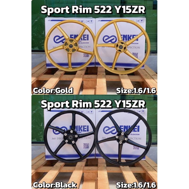 Sport rim wheel (YSP505) SP522 (enkei) yamaha y15zr y15 y16zr y16 sp 522 | Shopee Malaysia