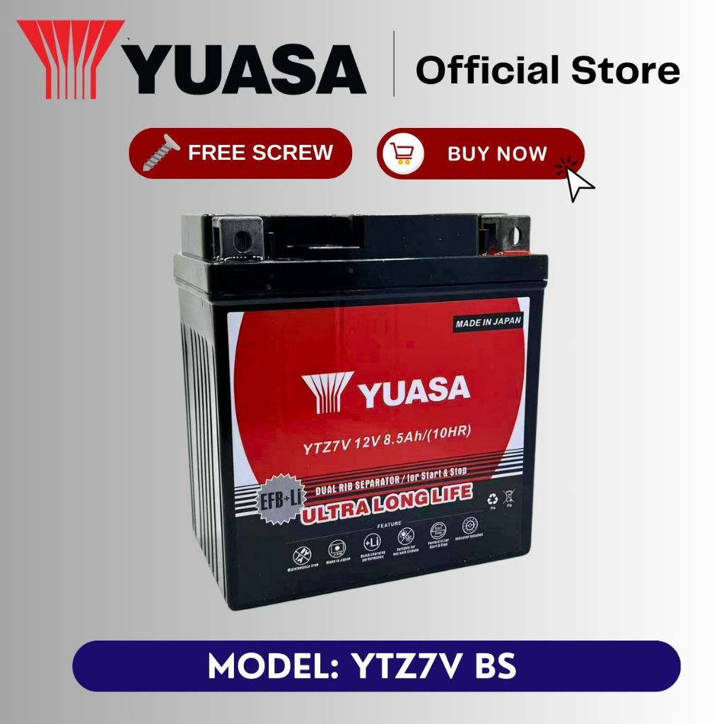 YUASA YTZ7V YTZ7 BATTERY MOTOR NVX155 NMAX155 N MAX NVX PCX N MAX ...