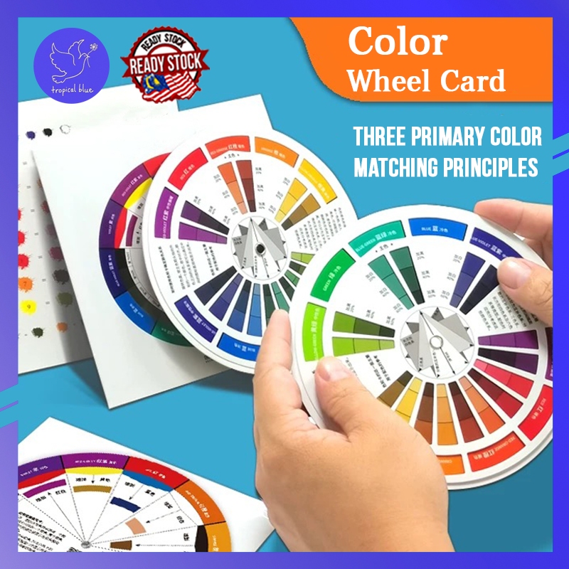 Tropical Blue Color Wheel Pro 15cm Carta Warna Watercolour Art for ...