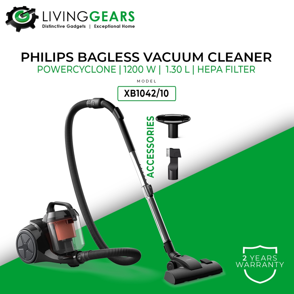 Philips 1000 Series Bagless Hepa Filter Vacuum Cleaner (XB1042/10 ...