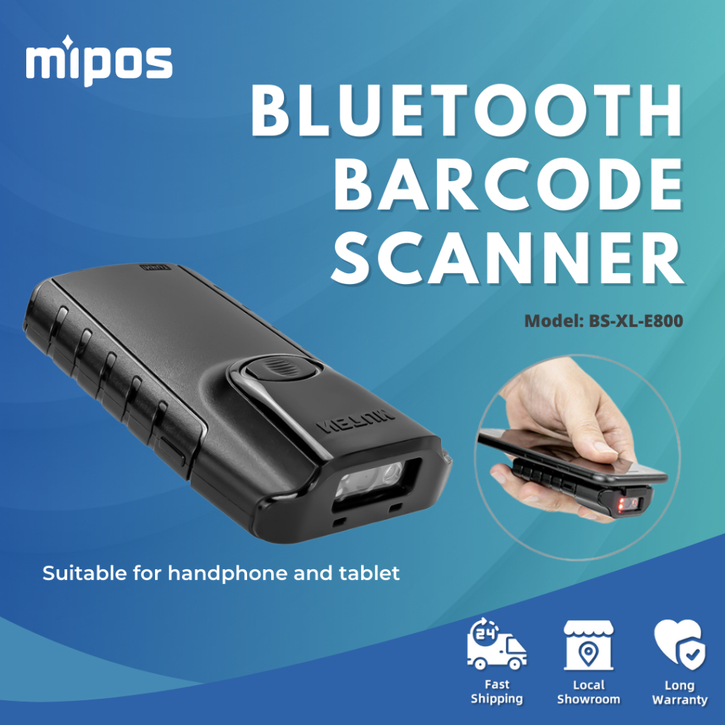 NETUM E800 Bluetooth Barcode Scanner | Back Clip Portable Handheld ...