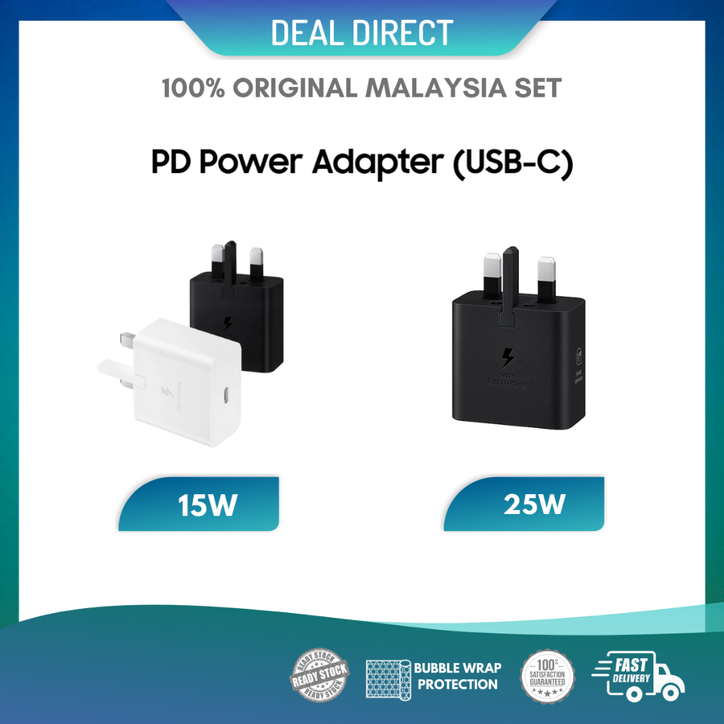 Samsung Power Adapter 15W/ 25W Type-C to Type-C Fast Charge With Cable | Shopee Malaysia