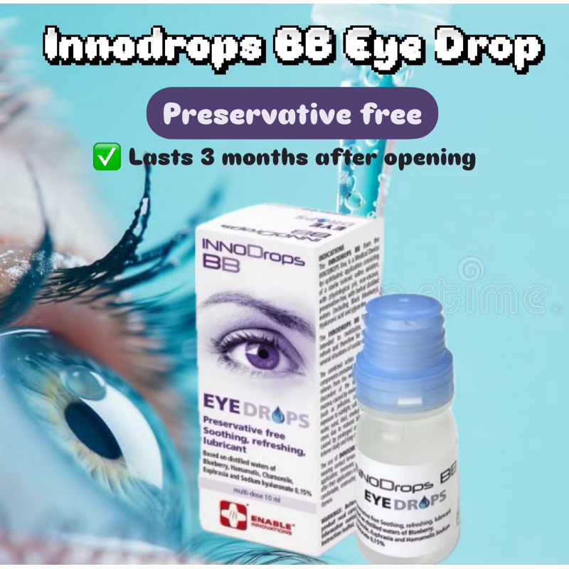 Innodrops BB eye drops [DRY EYE] [UV PROTECTION] [LONG LASTING HYDRATION] [PRESERVATIVE FREE ...