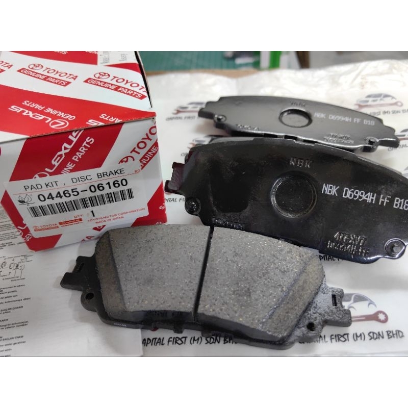 GENUINE Front Rear Brake Pad 04465-06160 04466-33220 TOYOTA ASV70 Camry ...