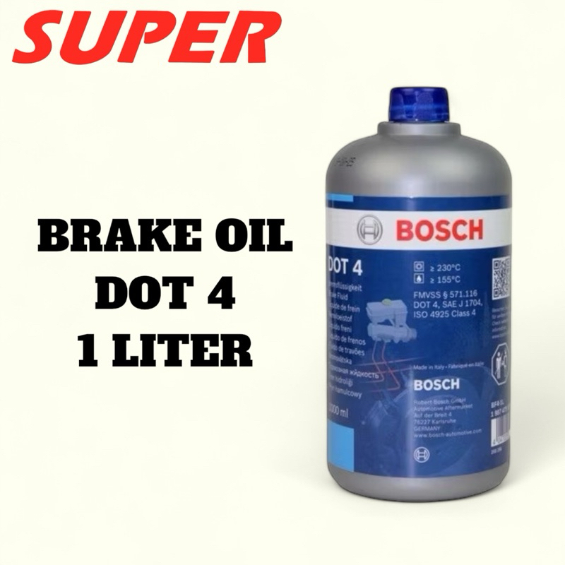 BOSCH BRAKE OIL DOT 4 1 LITER | Shopee Malaysia