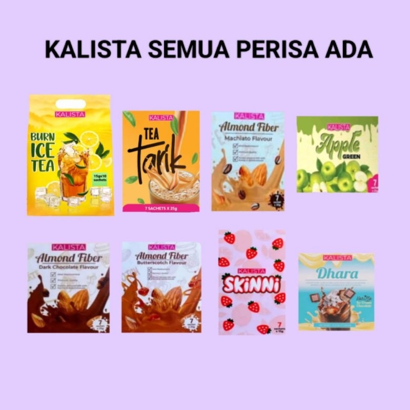 KALISTA BURN ICE TEA ALMOND FIBER TEA TARIK DHARA CHOCOLATE APPLE GREEN ...