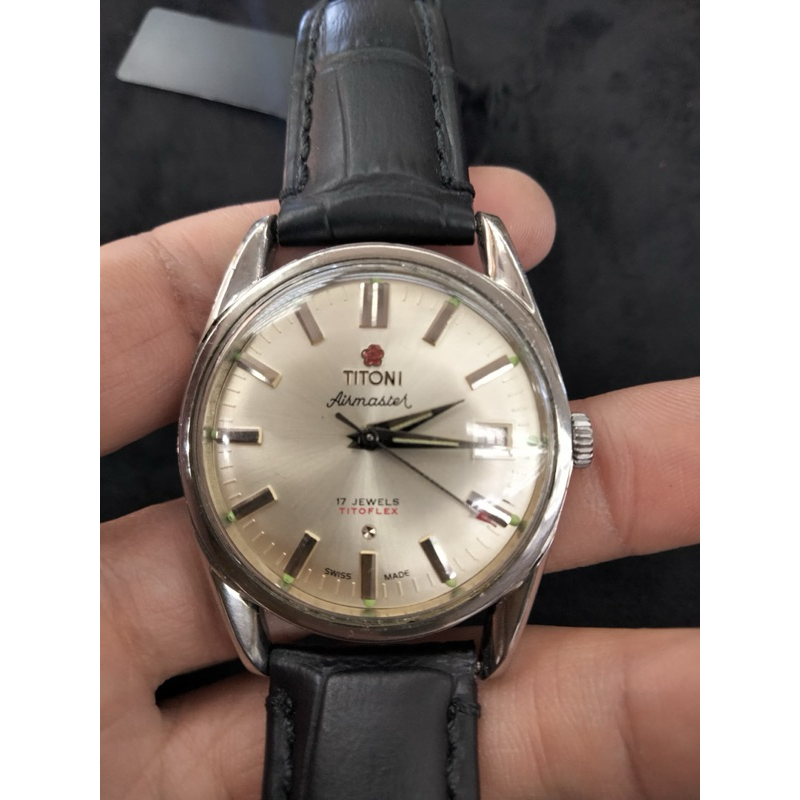 Original Vintage Titoni Airmaster Titoflex Manual Winding Watch ...