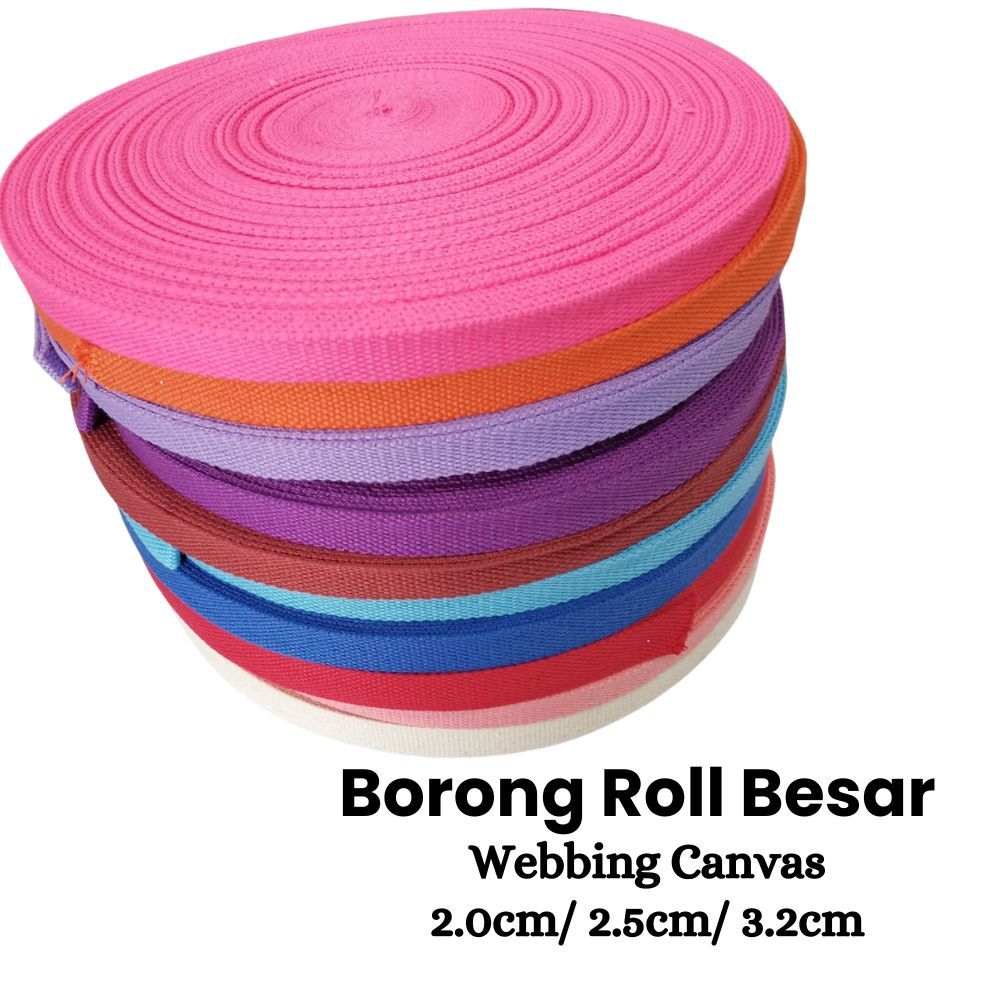 Borong Roll Besar 44m Canvas Webbing Bag Straps Bag Handle Belt ...