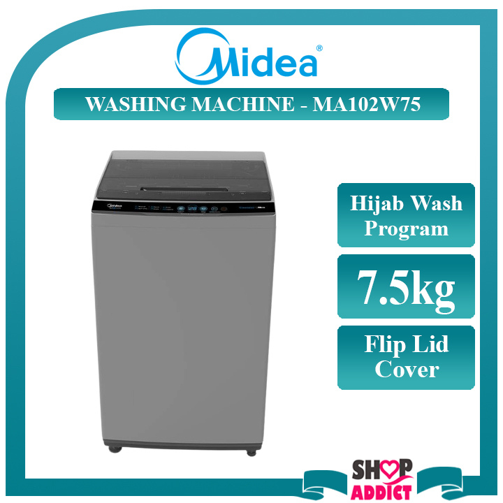 Midea 7.5kg Fully Auto Washing Machine MA102W75 Mesin Basuh Auto with ...