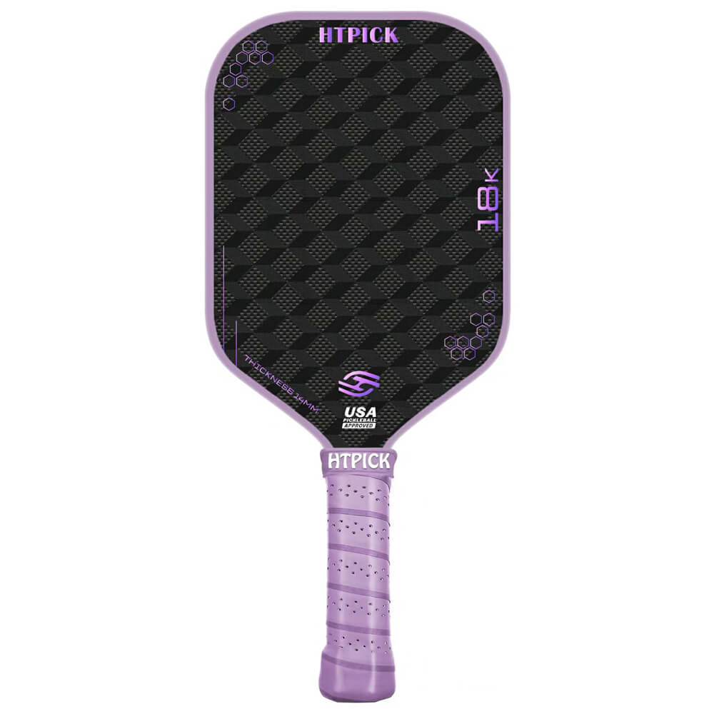 HTPick Purple Pickleball Paddle 18k Carbon Fibre USAPA Approved T700 ...