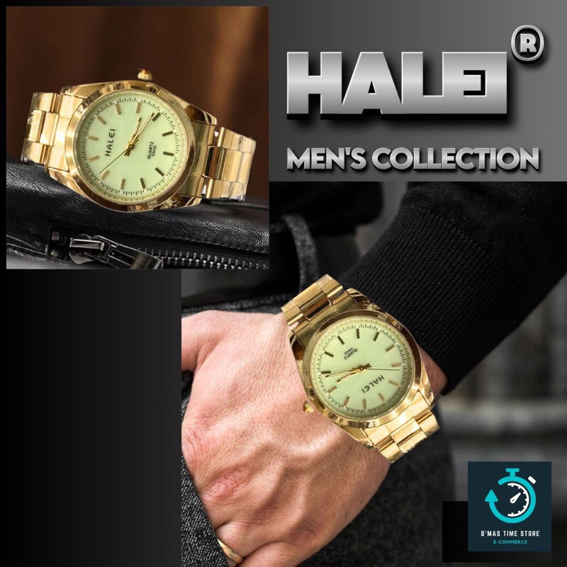 Jam Tangan HALEI Lelaki ⌚ Keluli Tahan Karat | Gaya Kasual Elegan ...