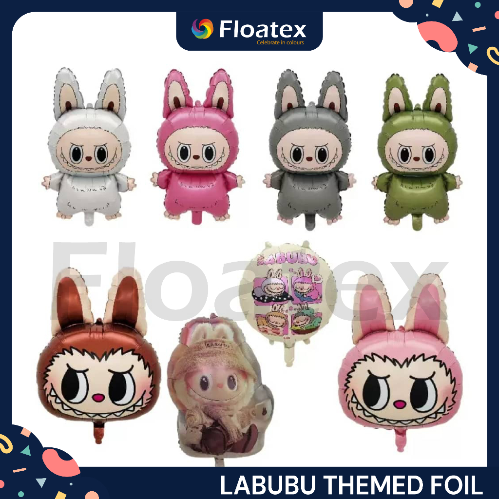 Cartoon Labubu balloons with clips winter Labubu children's birthday ...