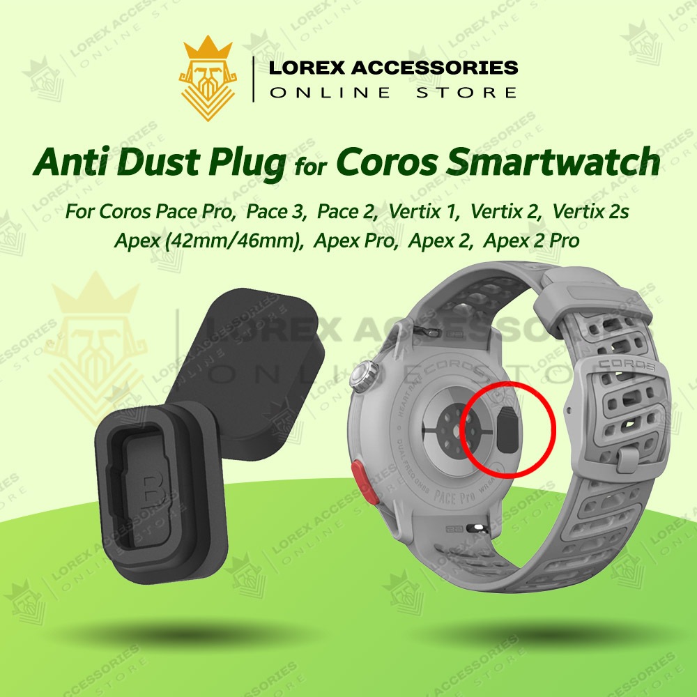 Charging Port Anti Dust Plug for Coros Smart Watch Pace 2 3, Apex 2 Pro ...