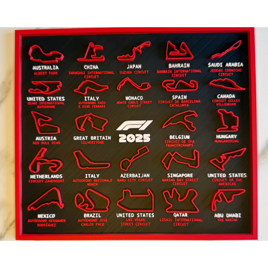 Formula 1 (F1) Track 2025 (Size 225mm x 199mm x 7mm) | Shopee Malaysia