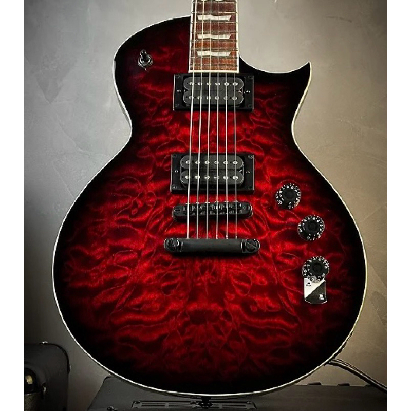 Pre order ESP LTD Eclipse EC-256QM Electric Guitar - See Thru Black ...