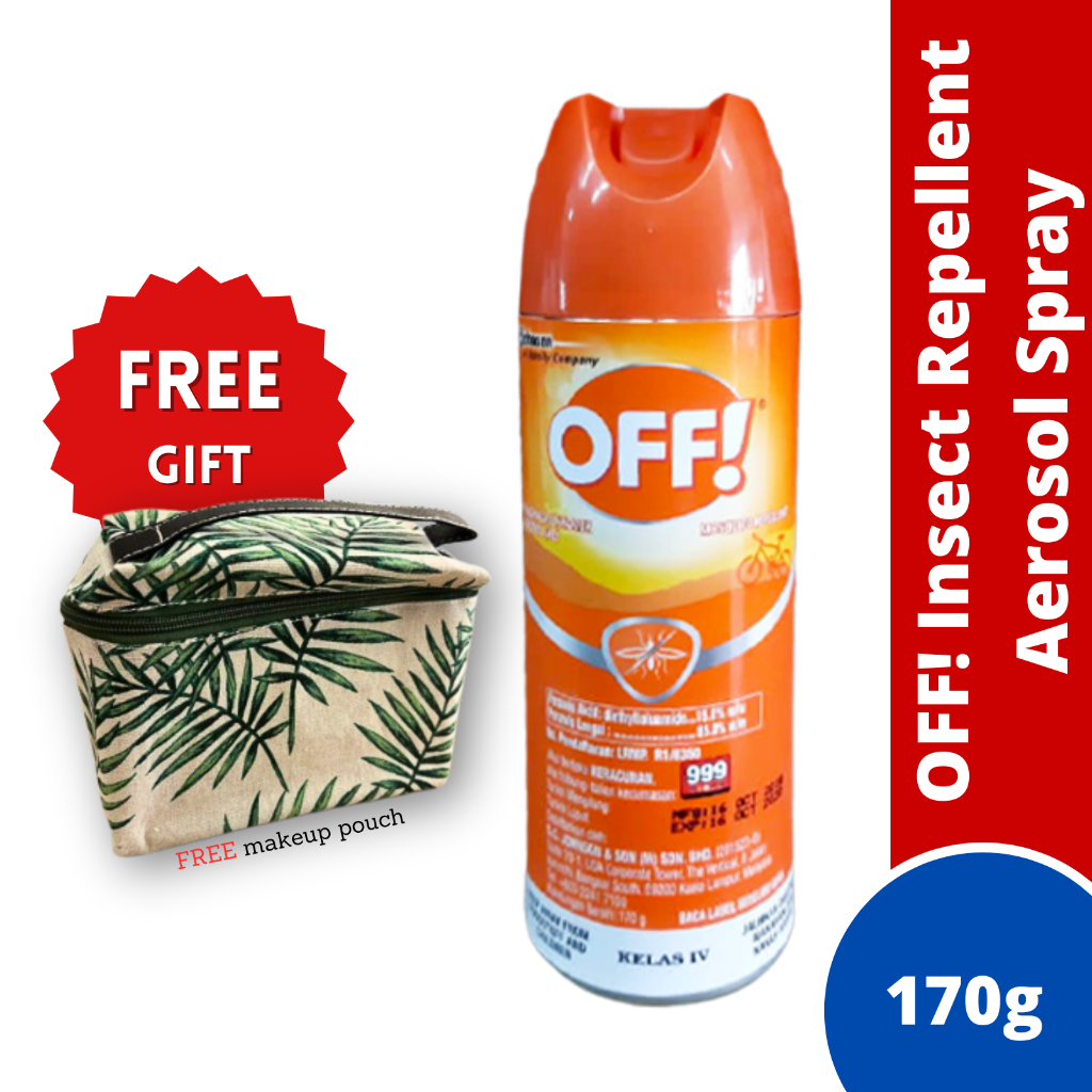 OFF! Insect Repellent Aerosol Spray 170G | FREE makeup pouch | While ...