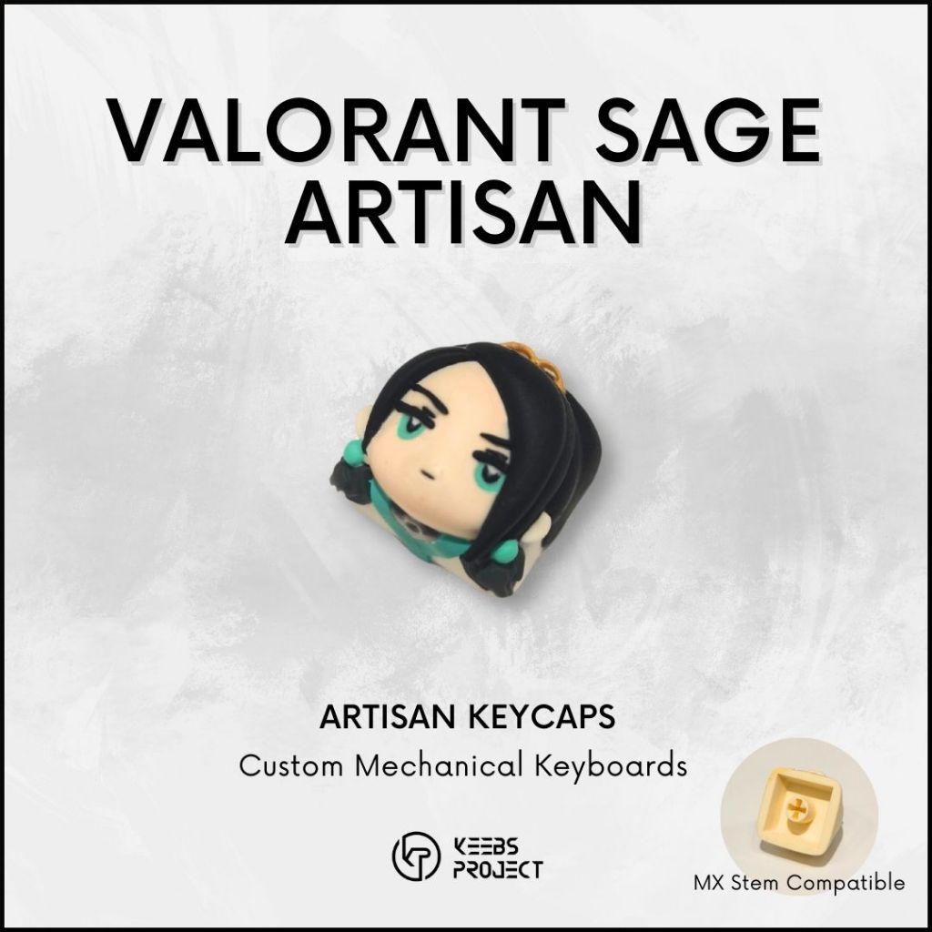 [Ready Stock] Sage Valorant Artisan Keycaps 1U for Mehcanical Keyboard ...