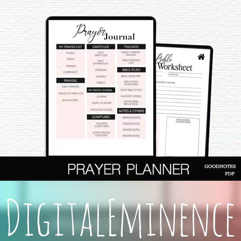 Christian Digital Bible Study 📖 | GoodNotes Prayer Planner | Gratitude ...