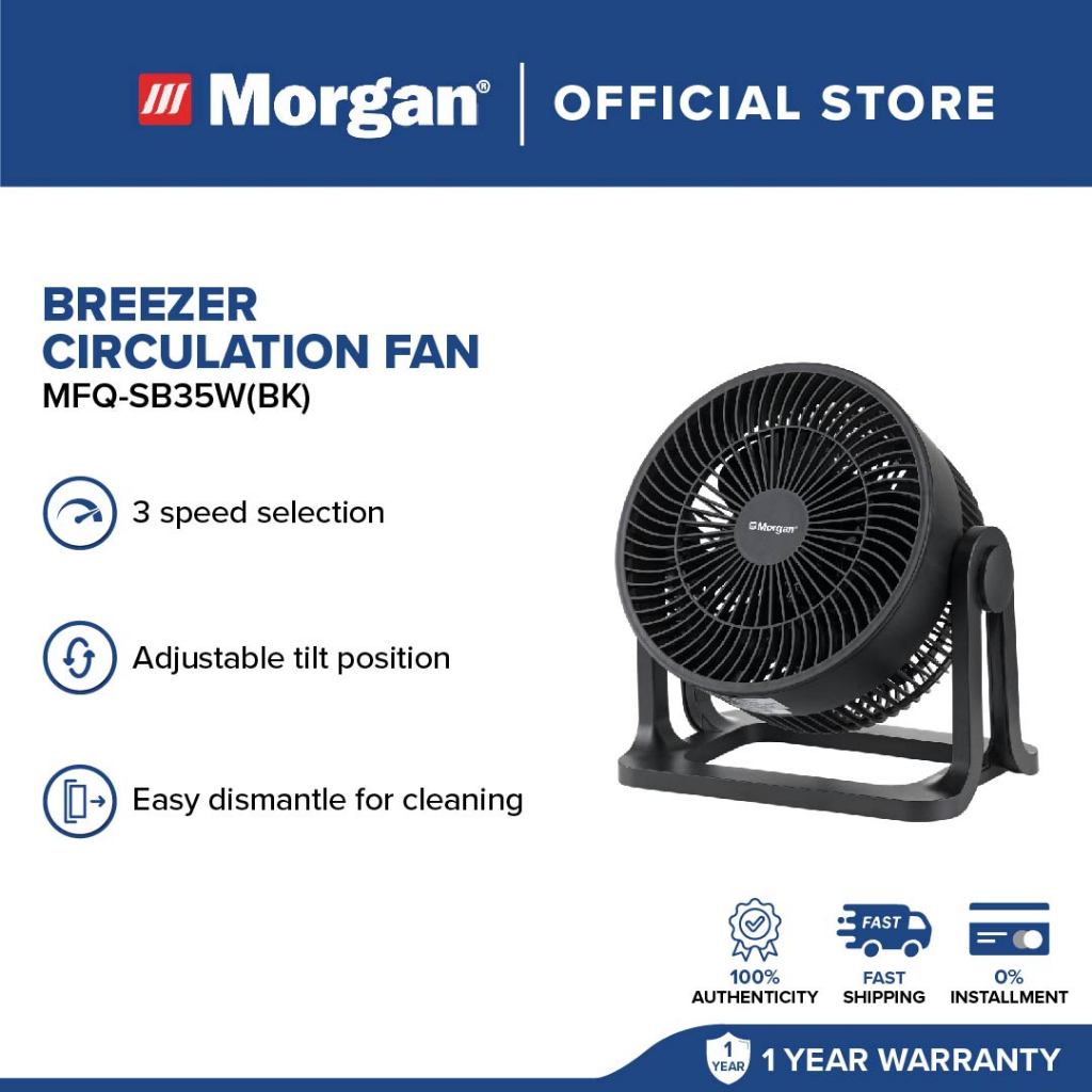 Morgan Breezer Circulation Oscillation Fan MFQ-SB35W | Shopee Malaysia