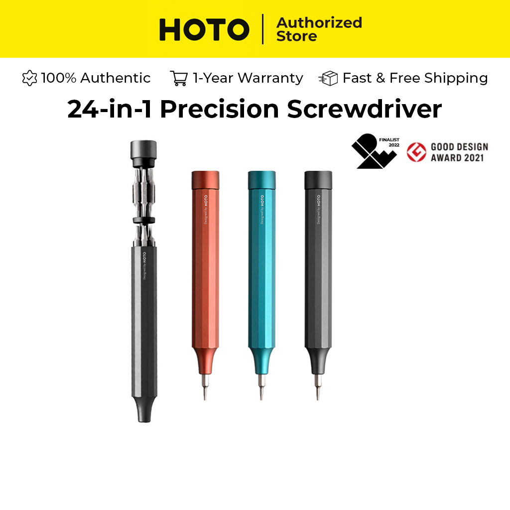 HOTO 24-In-1 Manual Precision Screwdriver EDC Pen With Magnetic Bits ...