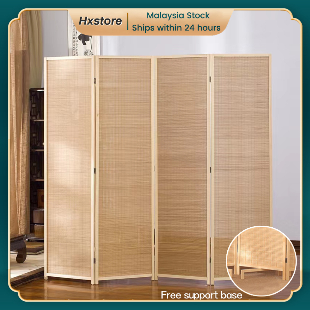 Simple folding screen partition Restaurant hotel office can move bamboo ...