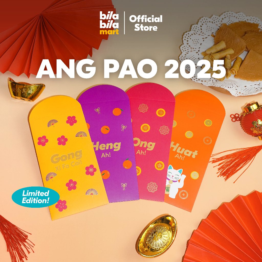 2025 CNY Angpao 新年红包 Angpau Red Packet 4pc All Colors | Shopee Malaysia