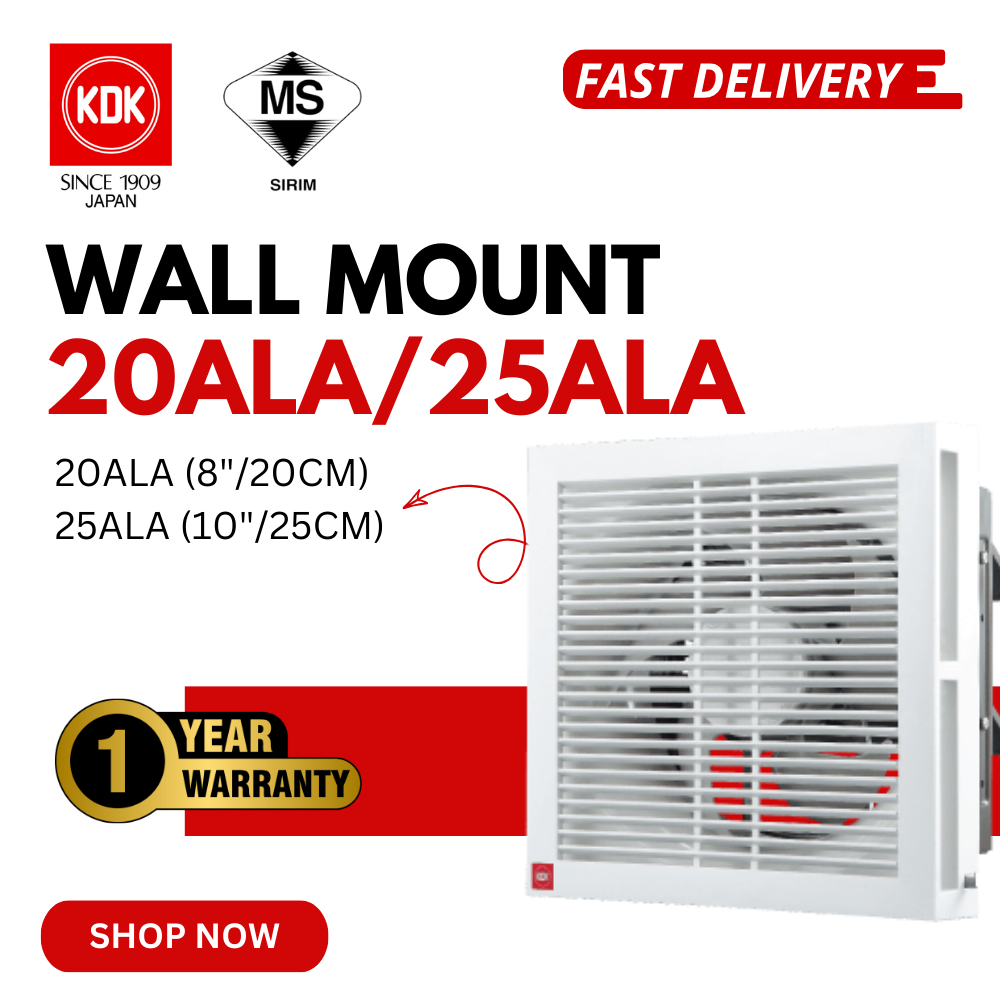 KDK EXHAUST FAN 25ALA/20ALA WALL MOUNT PROPELLER | Shopee Malaysia