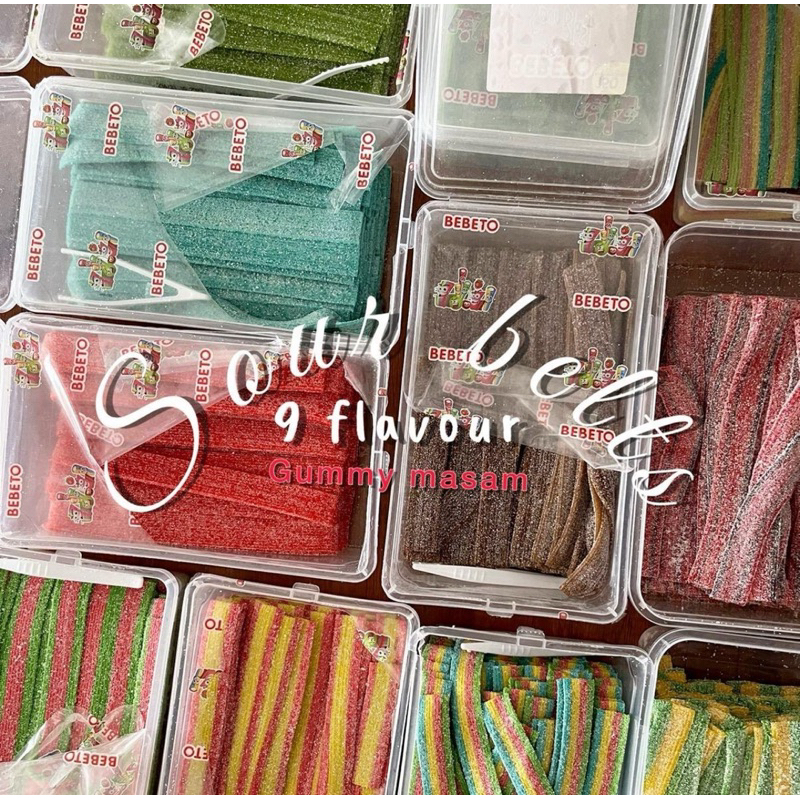 Sour belts 9 perisa ( halal ) 300g Gummy | Shopee Malaysia