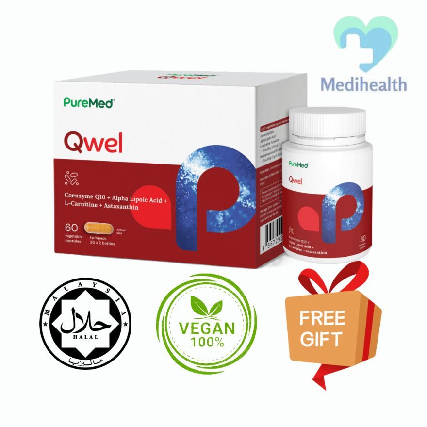 PureMed QWEL (450MG X 30 Vegetable Capsules)-with free gift | Shopee ...