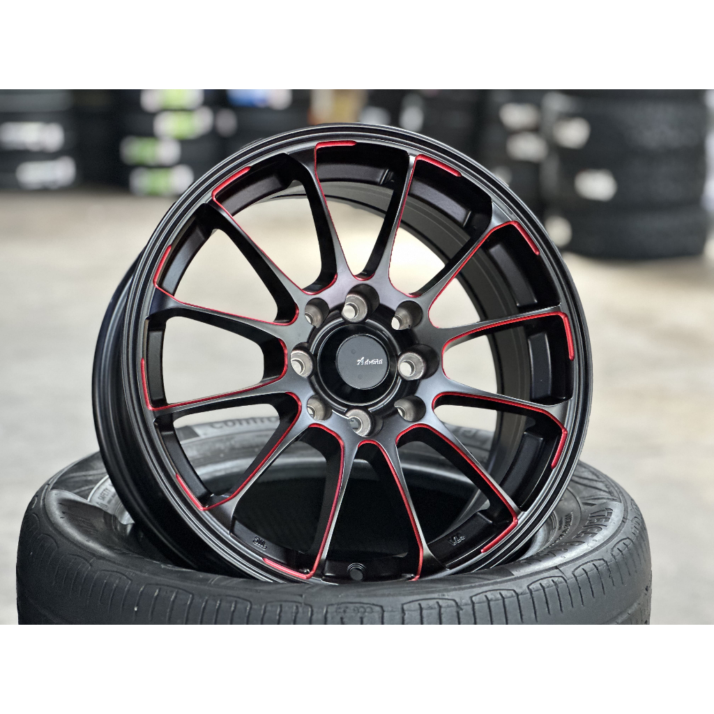 NEW 15X6.5J Advanti Parallex Rim (set of 4) Red 4X100 Axia Bezza NBox Myvi Vios Yaris City Jazz ...