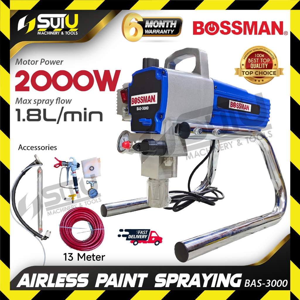 [100% ORIGINAL] BOSSMAN BAS3000 / BAS-3000 Airless Paint Sprayer / Spraying Machine 2000W ...
