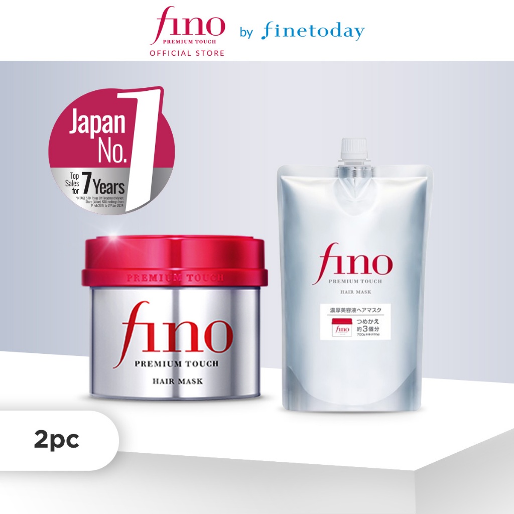 [Bundle] FINO Premium Touch Hair Mask Set (hair mask, refill pack ...