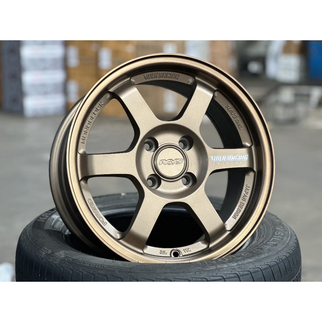 NEW 15X7J AOW TE37 Rim (set of 4) Bronze 4X100 for City Jazz Vios Yaris Myvi Mazda 2 Ativa ...