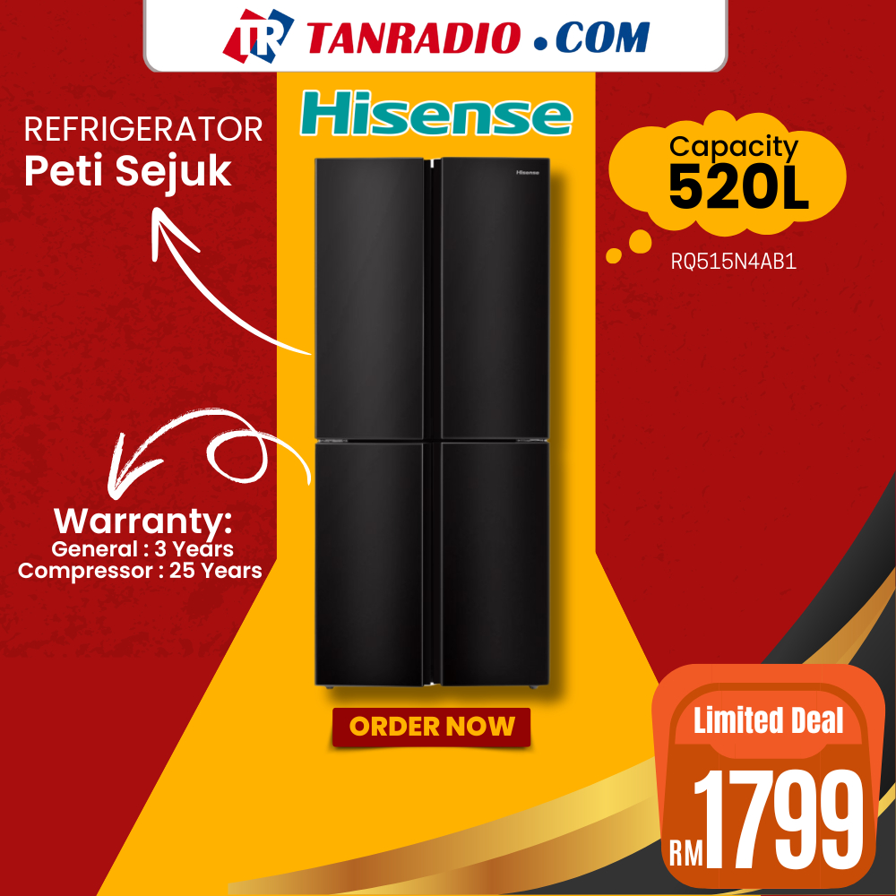 [CHEAPEST DEAL] Hisense Peti Sejuk 520L Latest model Inverter ...
