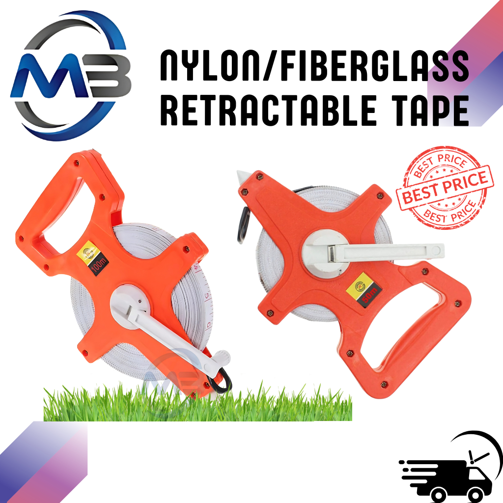Nylon/Fiberglass Retractable Measuring Tape Nylon Measuring Tape 50M ...