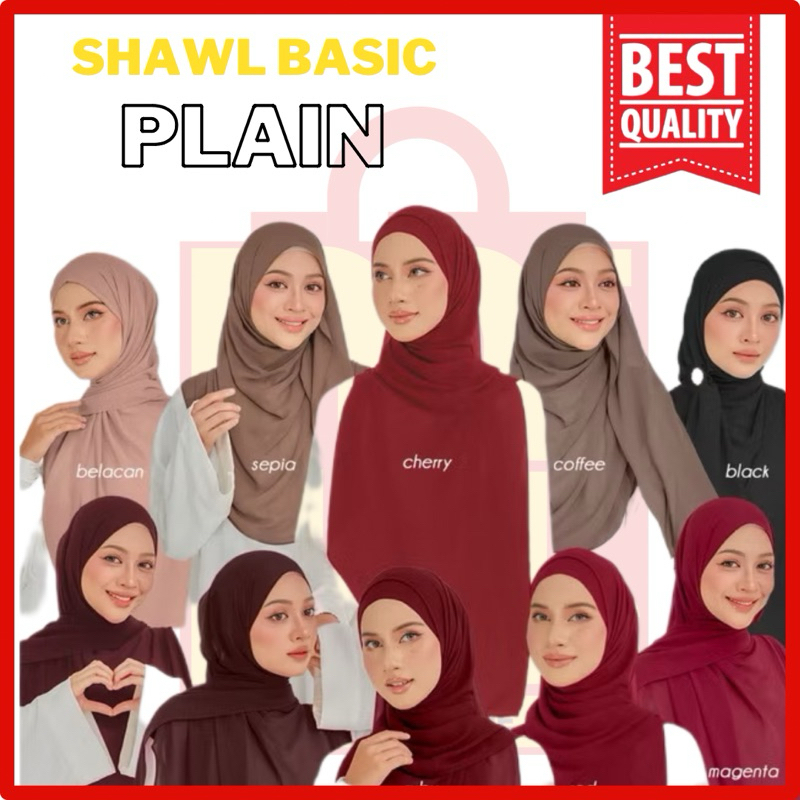 [MILALA ATTIRE] BASIC SHAWL LABUH RED EDITION | Shopee Malaysia
